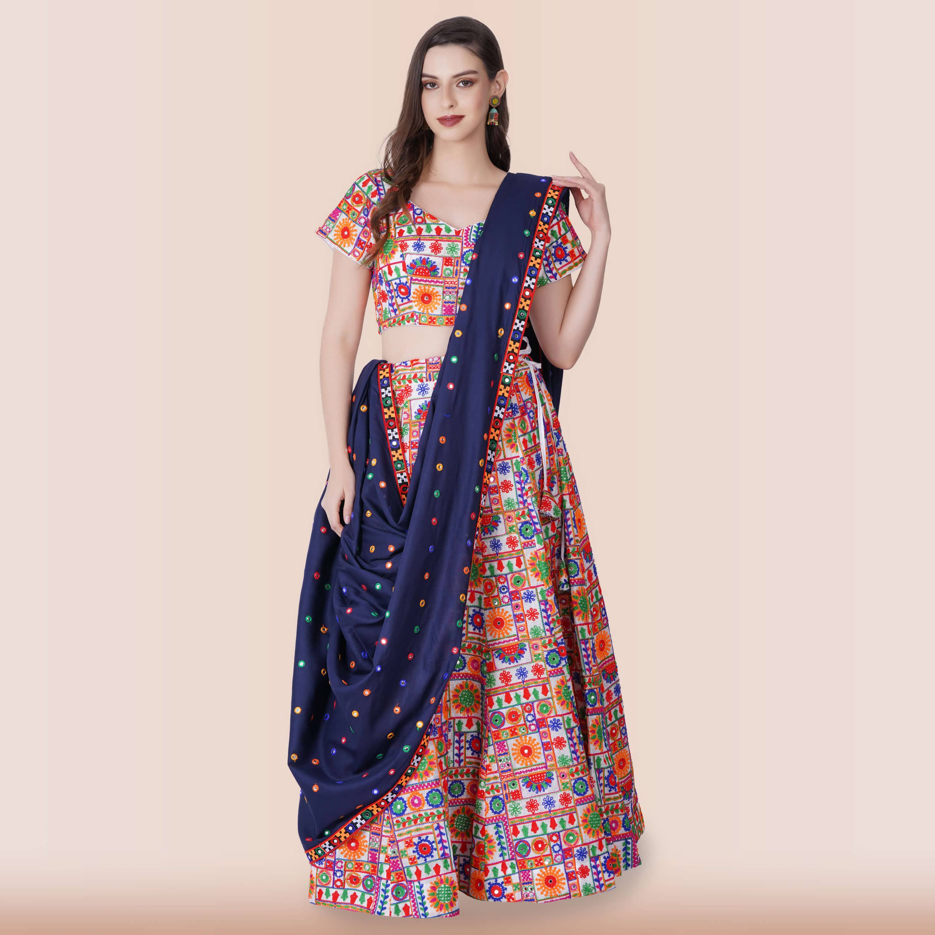 Custom Fitted Navratri Chania Choli - Sleeves | | Chiro's By Jigyasa