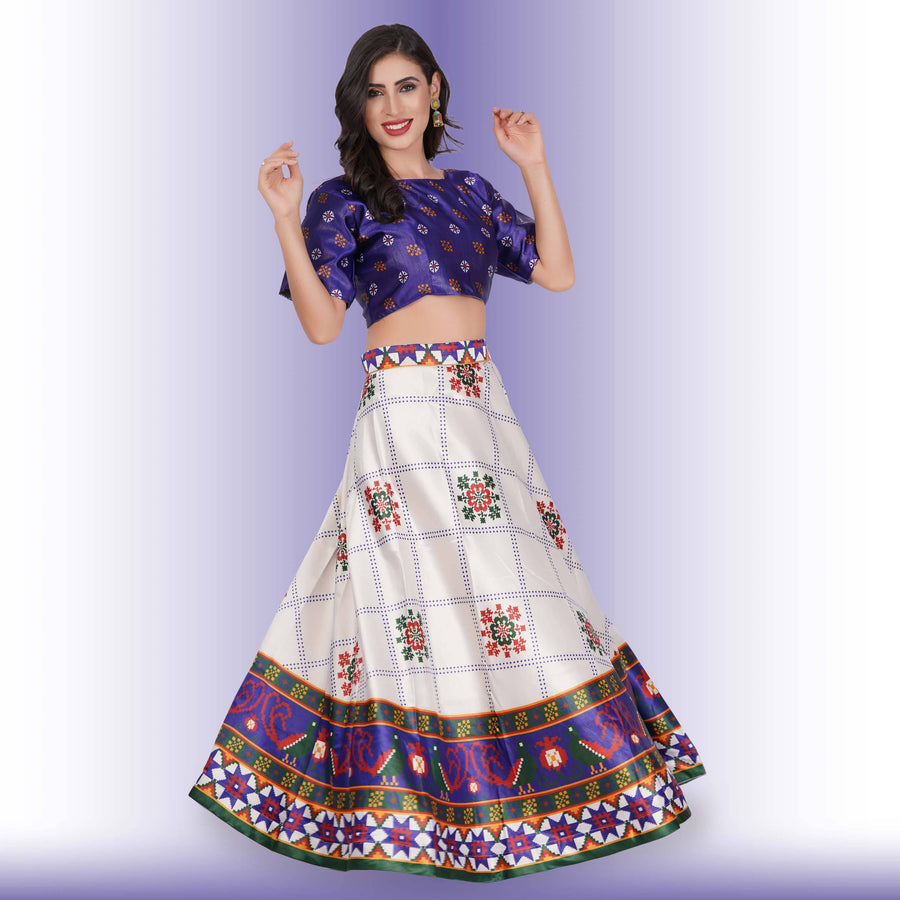 Chania Choli with Geometric Print | | Chiro's By Jigyasa