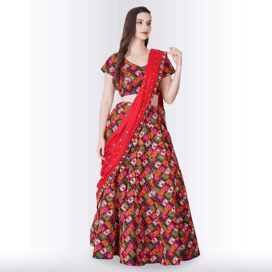 Navratri Chania Choli With Sleeves | | Chiro's By Jigyasa